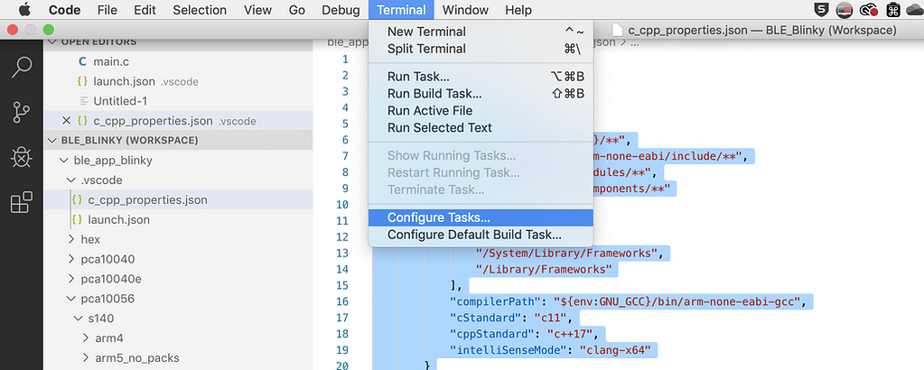 nRF52 Development using Visual Studio Code [macOS] | Novel Bits